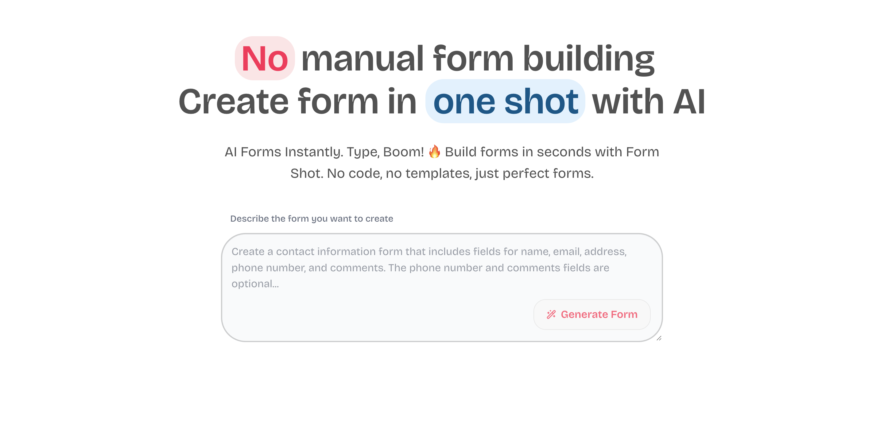 Form Shot AI: Build AI-Powered Forms in Seconds 🔥